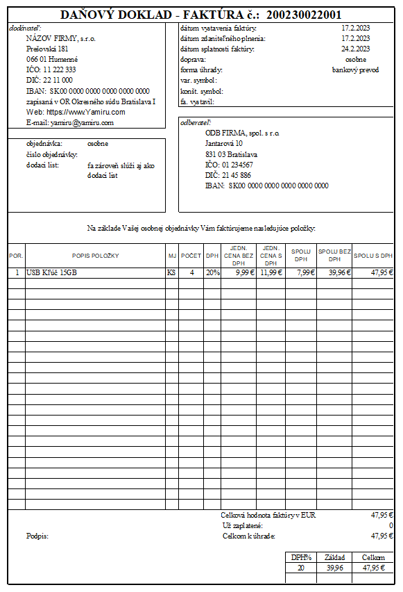 GitHub - Yamiru/faktura: faktúra vzor